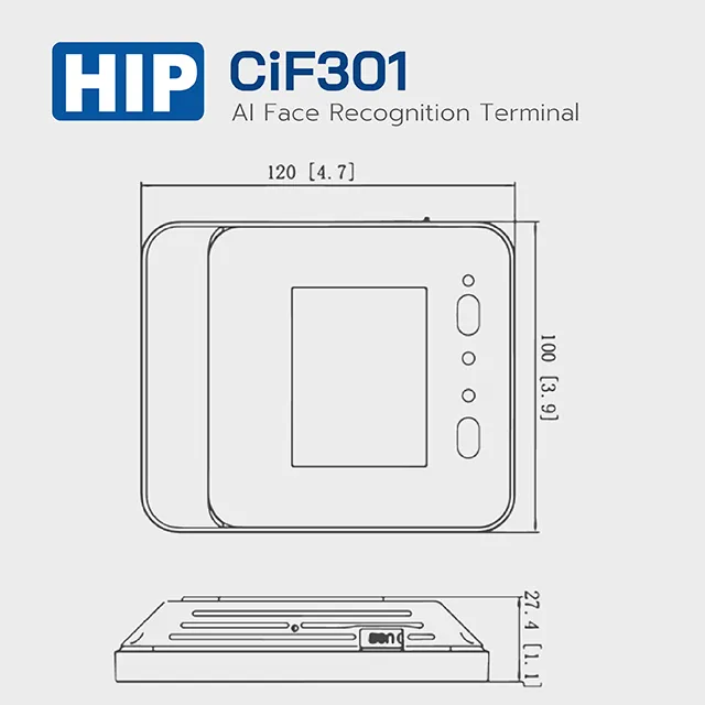 HIP เครื่องสแกนใบหน้า AI รุ่น CiF301 - https://www.hip.co.th/