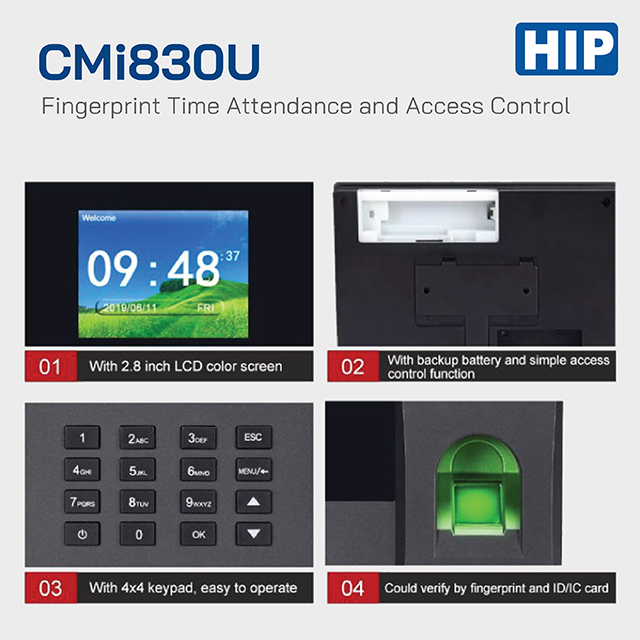 HIP เครื่องสแกนใบหน้า รุ่น CMi830U - https://www.hip.co.th/