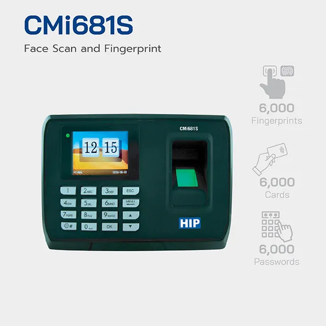 HIP เครื่องสแกนลายนิ้วมือ รุ่น CMi681S - https://www.hip.co.th/